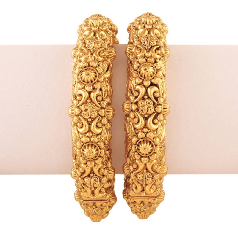 Buy Fab Gold plated Antique Bangle Online